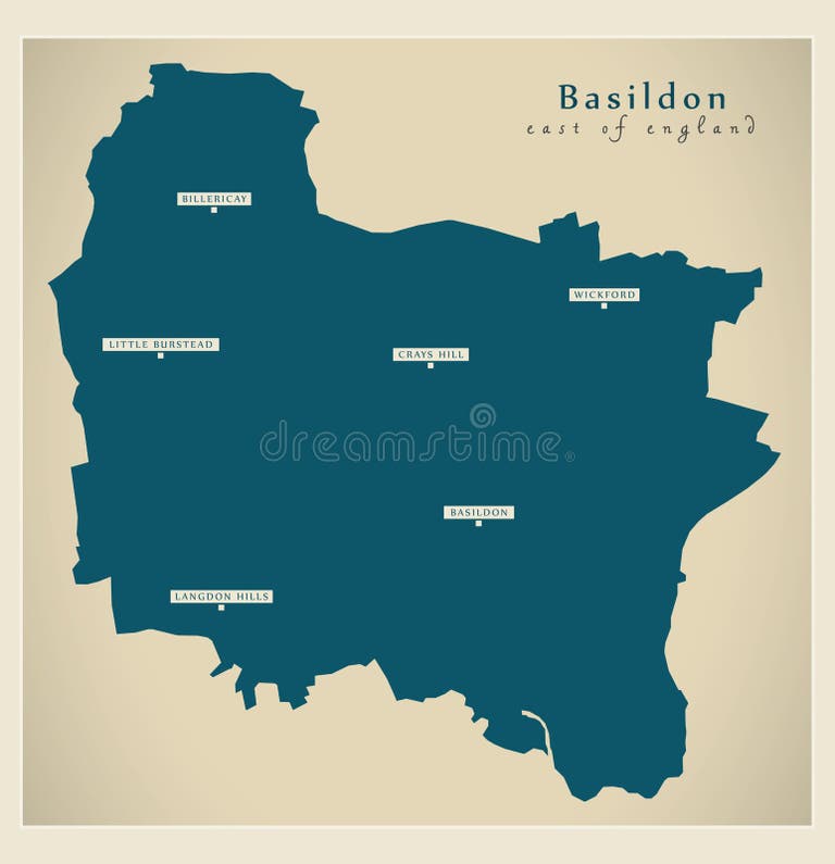 Basildon District Map England Stock Illustrations – 30 Basildon ...