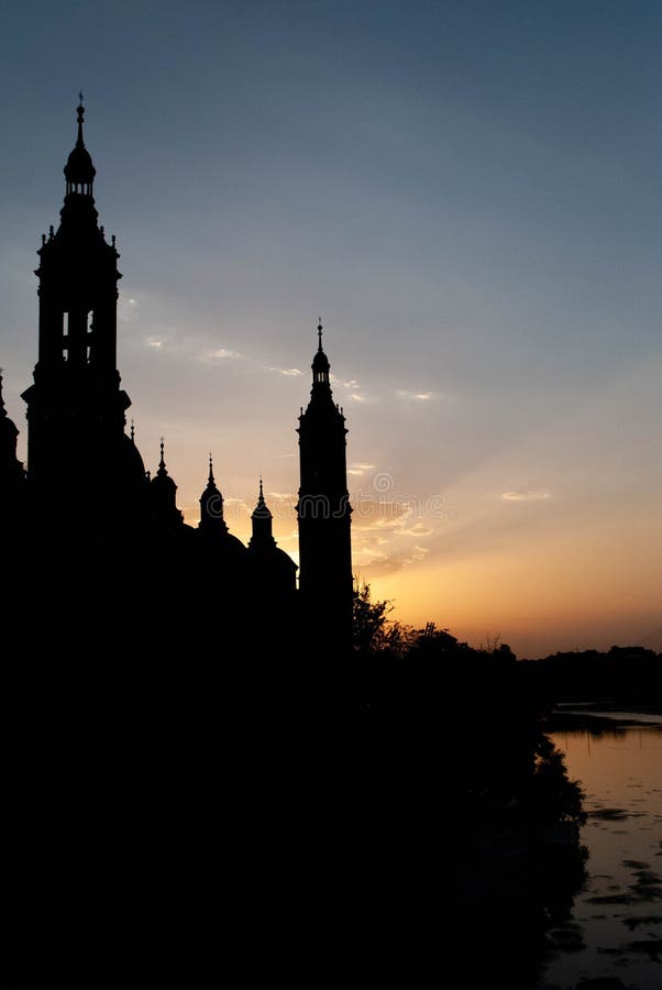Basilica Backlight at Sunset Stock Image - Image of architecture ...