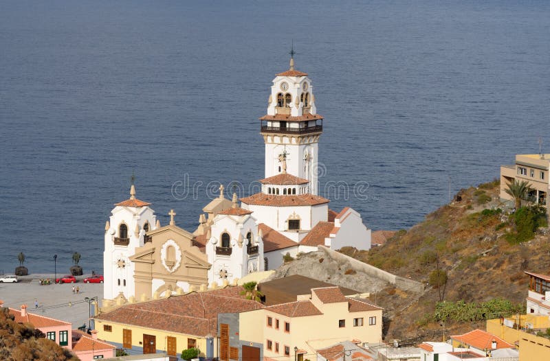 Basilica of Candelaria, Tenerife Spain Stock Photo - Image of shore ...