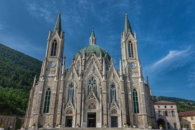 Basilica of Castelpetroso stock image. Image of imagination - 180623813