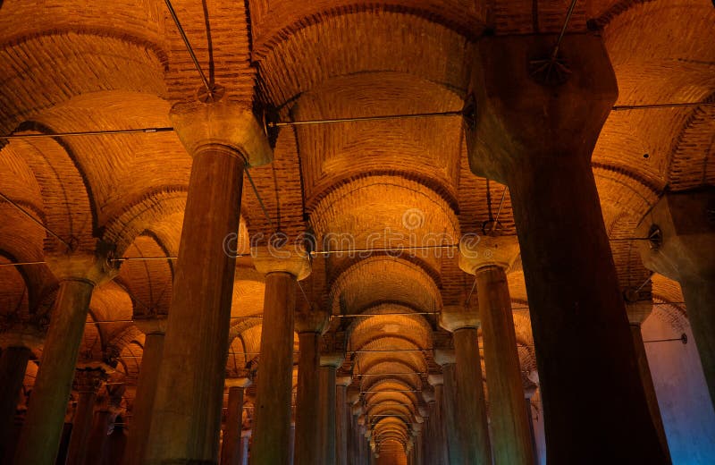 Basilica Cistern Ancient Byzantine Cistern in Istanbul, Turkey ...