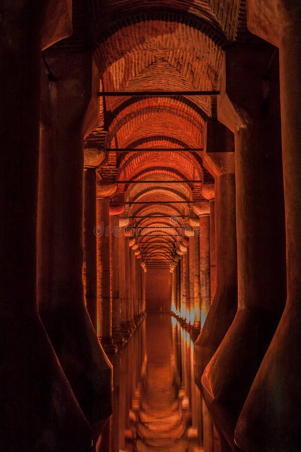 Basilica Cistern Istanbul Turkey Stock Photo - Image of byzantine ...