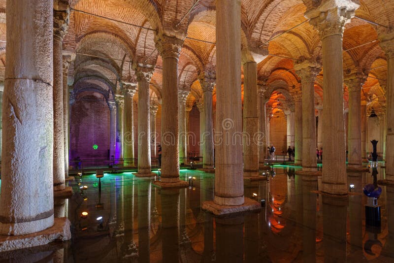 Basilica Cistern in Istanbul, Turkey Stock Photo - Image of byzantine ...