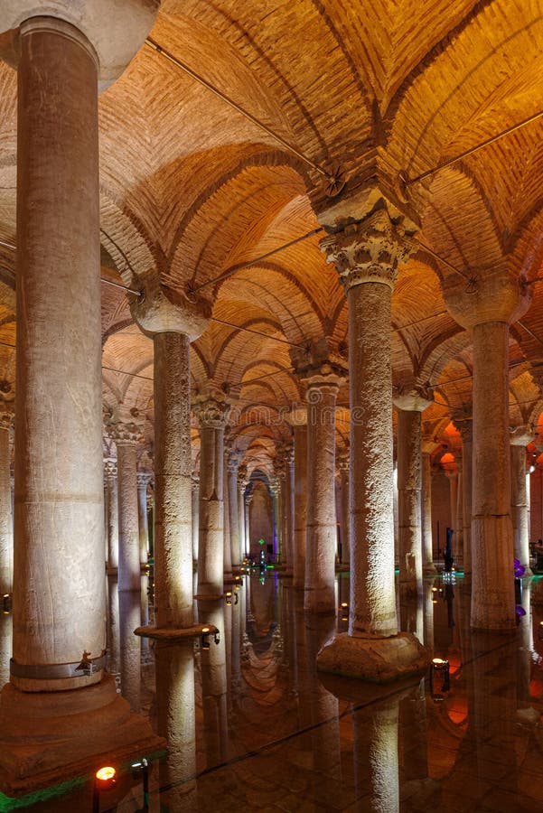 Basilica Cistern in Istanbul, Turkey Stock Image - Image of historic ...