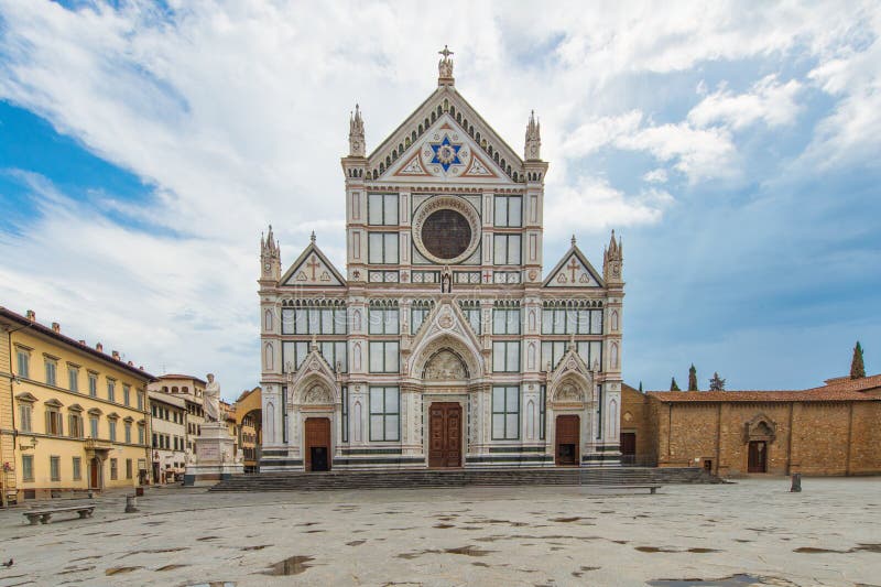 The Basilica Di Santa Croce Florence Stock Photo - Image of tourism ...