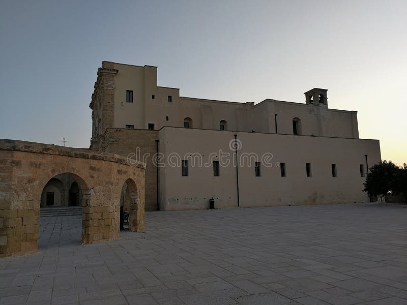 Basilica Di Santa Maria Di Leuca All`alba Stock Image - Image of ...