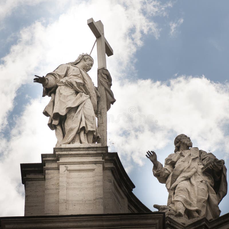 The Facade of the Basilica of the Holy Cross in Jerusalem Stock Photo ...