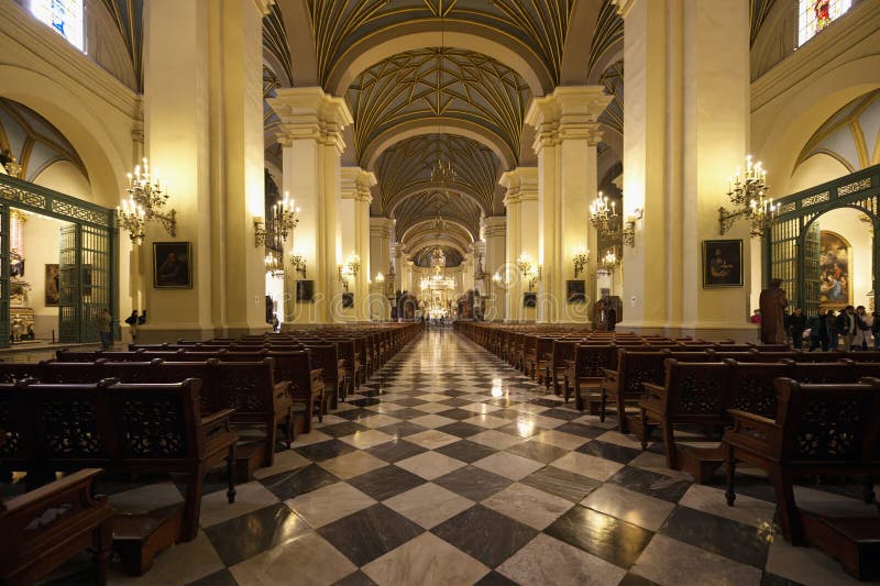 Cathedral of Lima, Lima, Peru Editorial Stock Photo - Image of religion ...