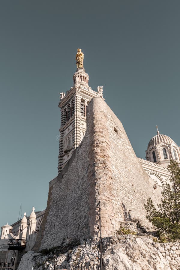 Basilica of Notre-Dame De La Garde or La Bonne Mere in Marseille ... Basilica of Notre-Dame De La Garde or La Bonne Mere in Marseille ...