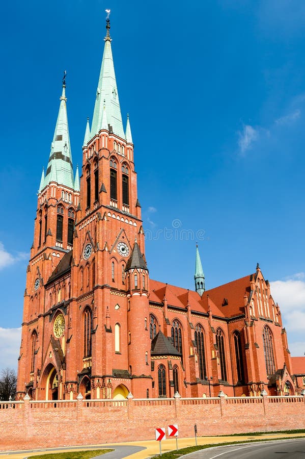 Basilica of Saint Antoni in Rybnik, Silesia, Poland. Stock Photo ...