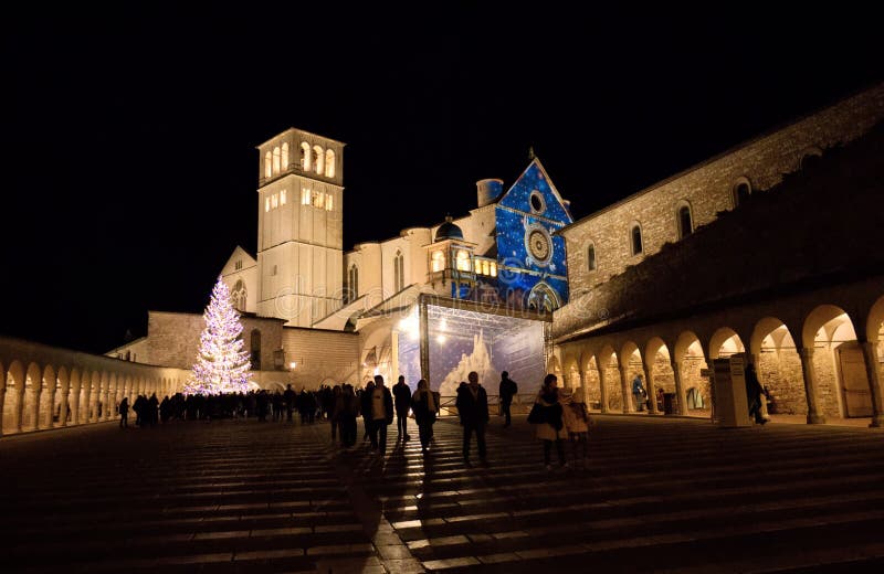 The Basilica of San Francesco in Assisi in Christmas 2023 Stock Photo ...