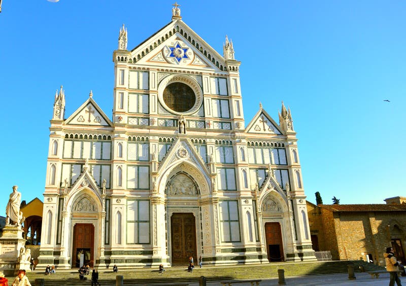 Santa Croce Church in Florence City , Italy Editorial Stock Image ...