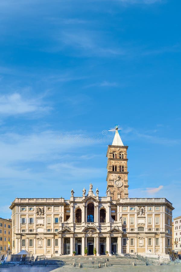 The Basilica of Santa Maria Maggiore in Rome Stock Photo - Image of ...
