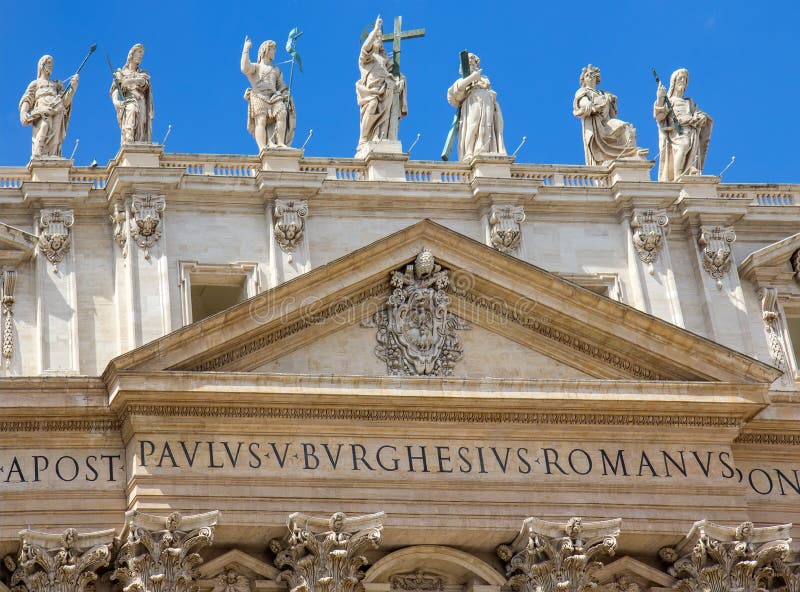 Basilica of St. Peter, Church in Vatican, Rome. Editorial Stock Photo ...