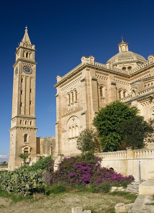 Basilica Ta Pinu Gharb Gozo Malta Stock Photo - Image of catholic, gozo ...