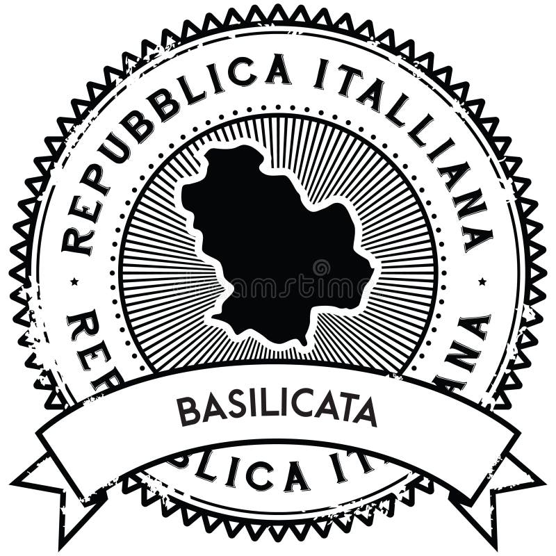 Basilicata Map Label. Vector Illustration Decorative Design Stock ...