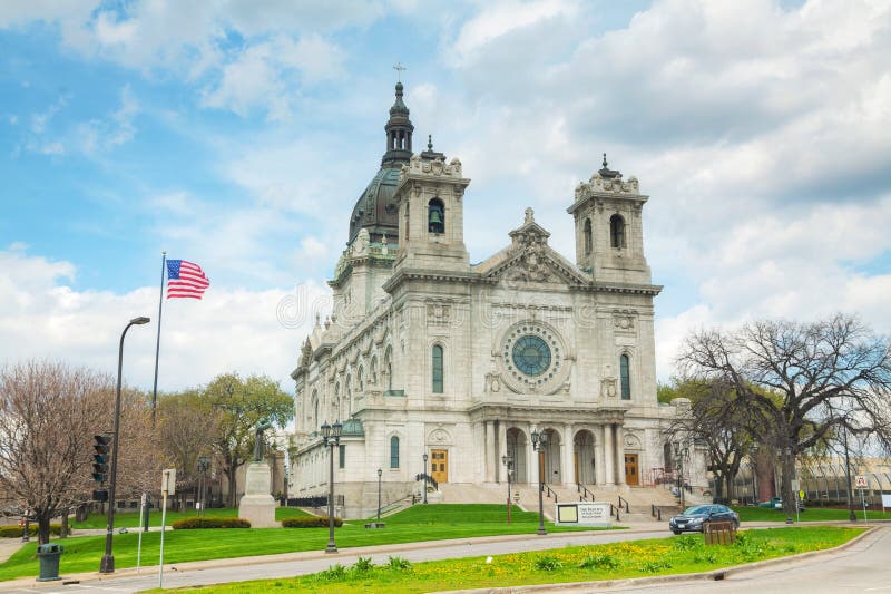 Basilika Der Heiliger Maria in Minneapolis, Mangan Stockfoto - Bild von ...