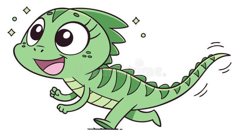 Basilisk Lizard Confused Laughs Office Vector Stock Vector ...