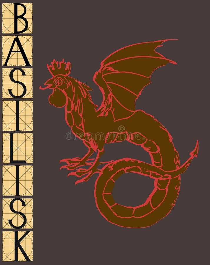 Basilisk stock vector. Illustration of basilisk, creature - 54433635