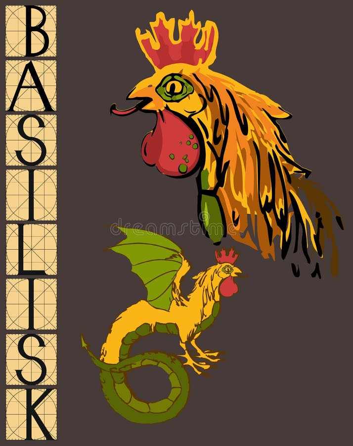 Basilisk stock vector. Illustration of basilisk, creature - 54433635