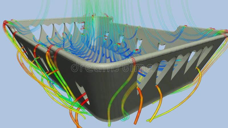 Basin Airflow Simulation Cfd Simulation Computational Fluid Dynamics Stock Footage Video Of