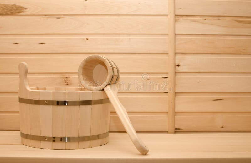 Basin and Ladle from a Tree for a Bath Stock Photo - Image of bath ...