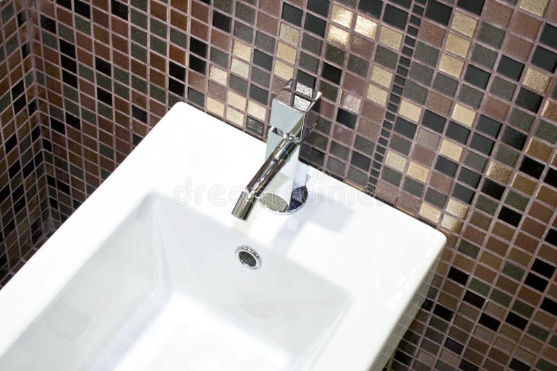 Basin and tiles stock photo. Image of bathroom, modern - 5649308