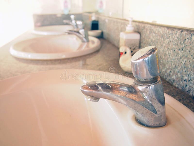 Basin in toilet stock photo. Image of home, bathroom - 140773802