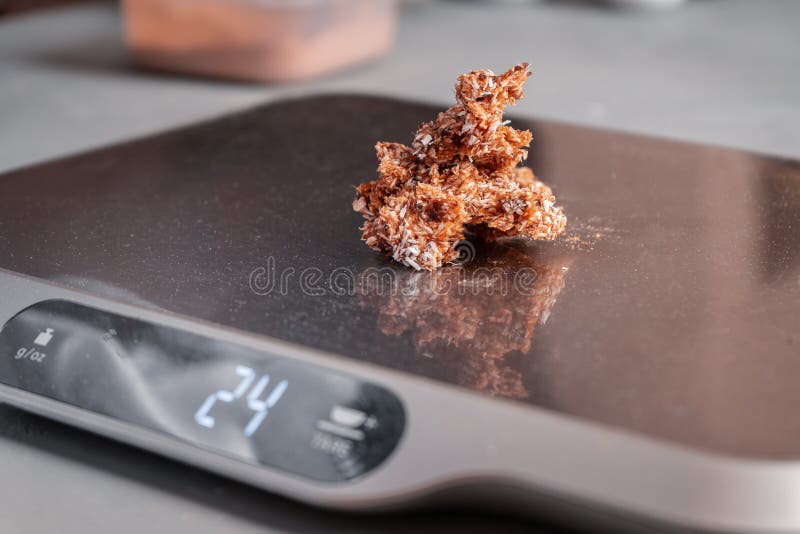 The Basis for Vegetarian Sweets from Dates on Scales Stock Image ...