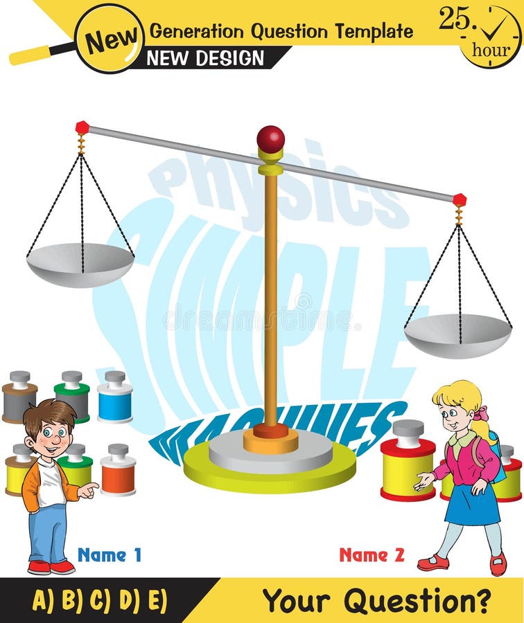 Physics, Equal Arm Scales, Next Generation Question Template Stock ...