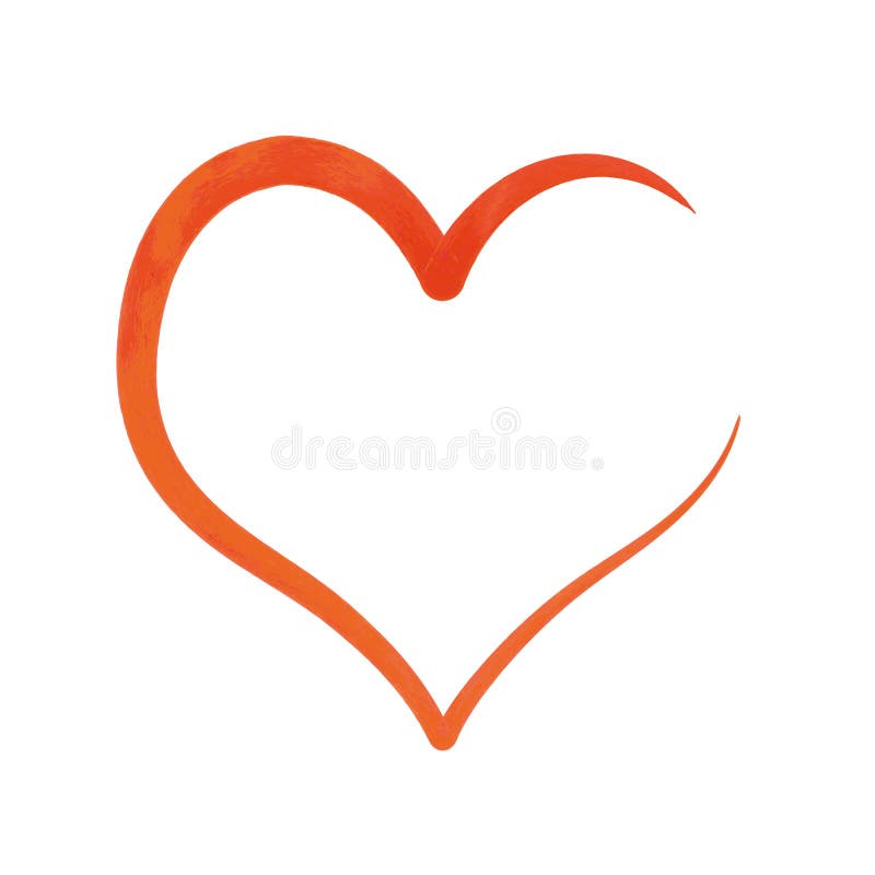 Heart Watercolor Clip Art for Romantic Post Card. Stock Vector ...