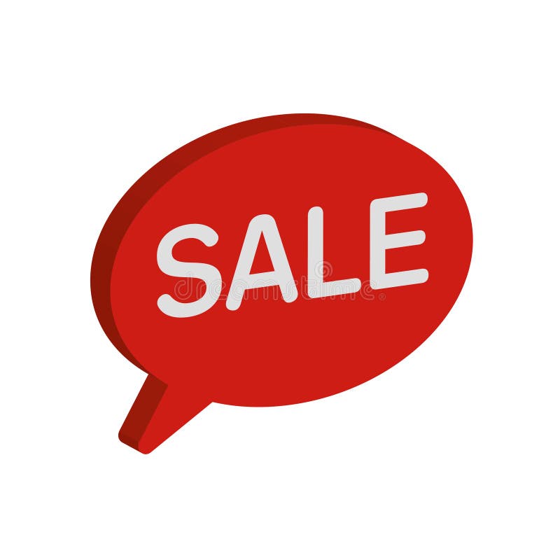 Sale Talk 3d Balloon Icon Vector Stock Vector - Illustration of message ...