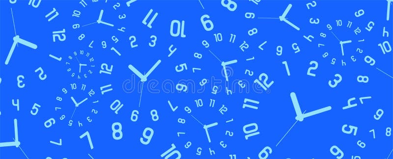 Time Background with Melting Wall Clocks Stock Illustration ...
