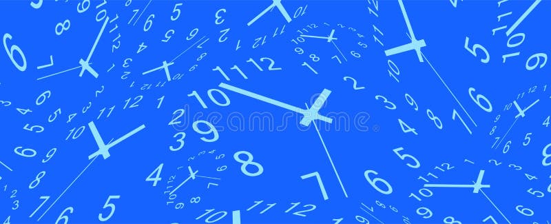 Time Background with Melting Wall Clocks Stock Illustration ...