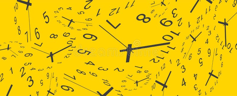 Time Background with Melting Wall Clocks Stock Illustration ...