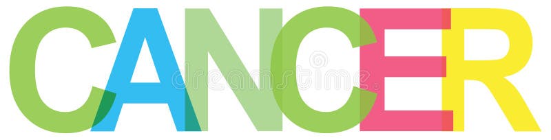 Colorful cancer on white stock illustration. Illustration of coping ...