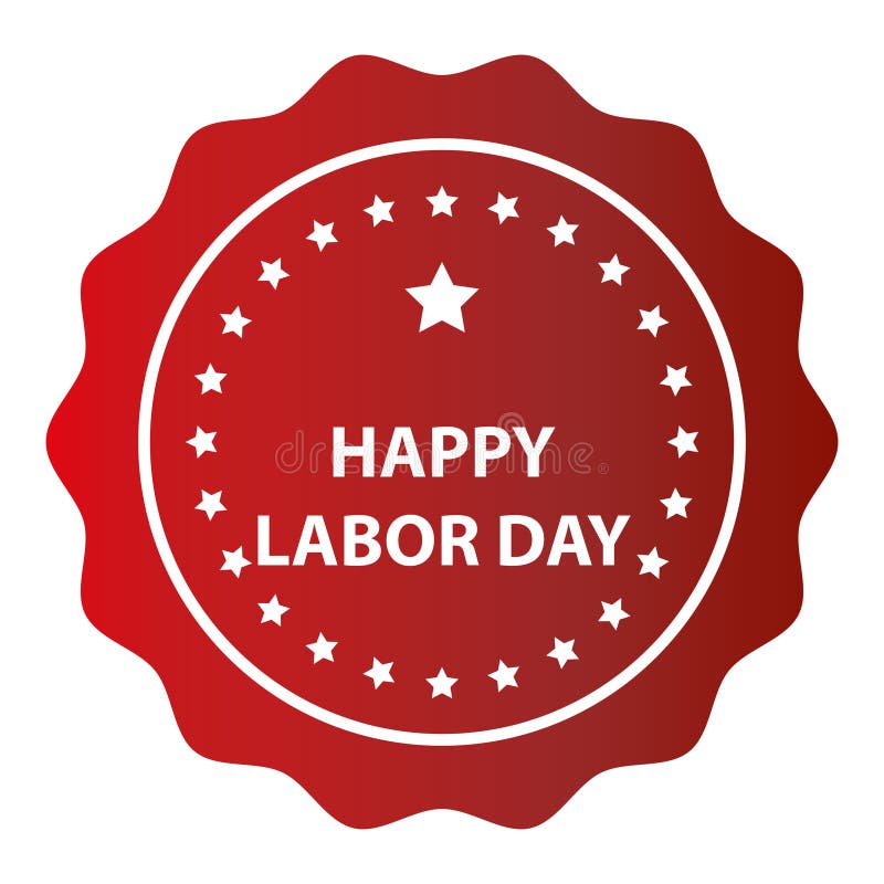 Happy Labor Day Stamp on White Stock Illustration - Illustration of ...