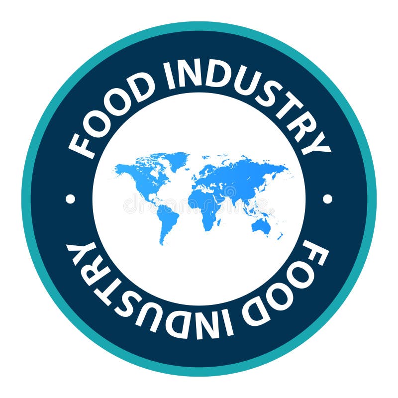 Food Industry Stamp on White Stock Illustration - Illustration of ...