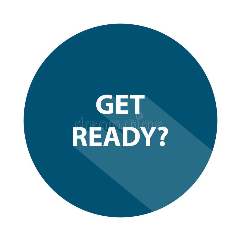 Get ready? badge on white stock illustration. Illustration of ...