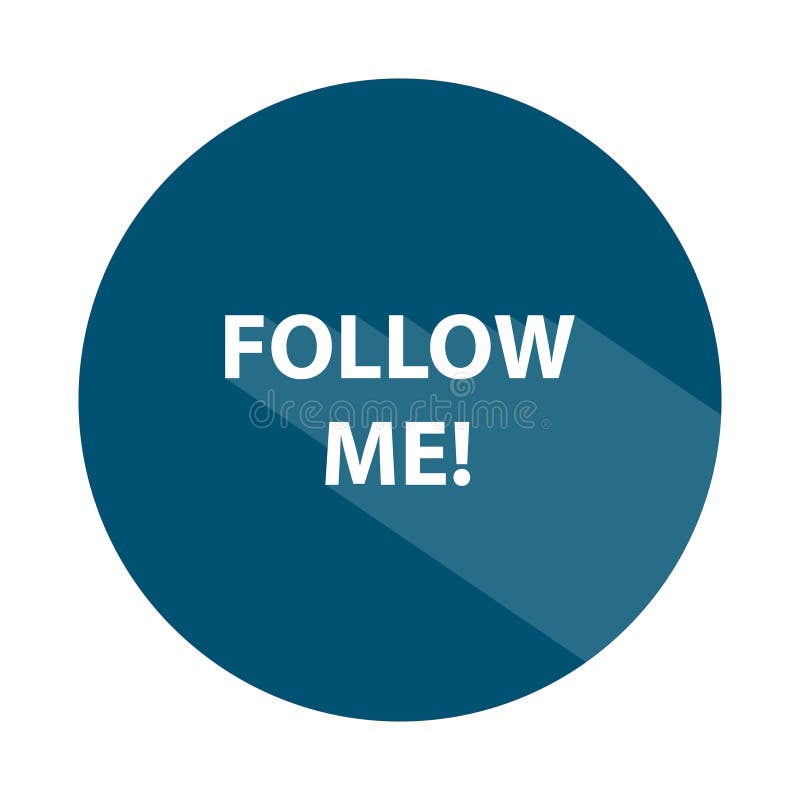Follow me badge on white stock illustration. Illustration of icon ...
