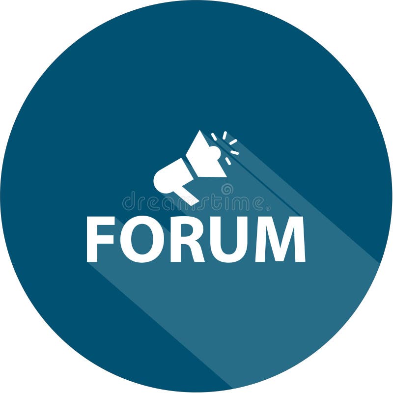Forum badge on white stock illustration. Illustration of community ...