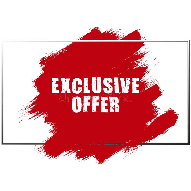 Exclusive offer on white stock illustration. Illustration of offer ...