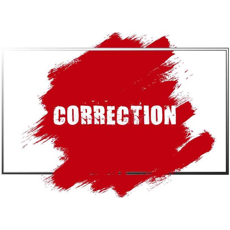 Correction word on white stock illustration. Illustration of modified ...