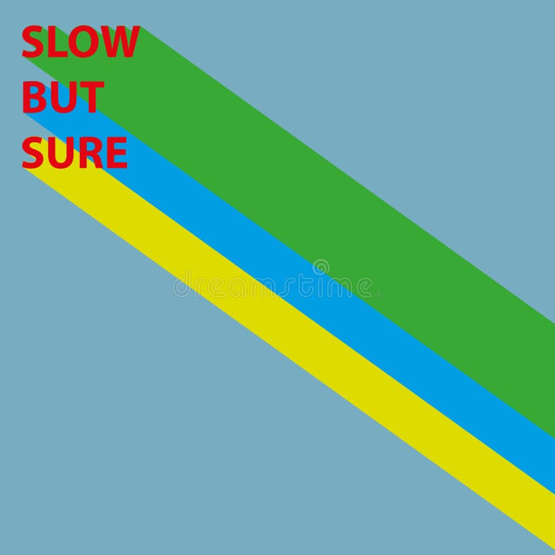Slow but sure on blue stock illustration. Illustration of deliberate ...