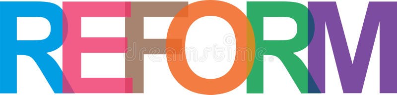 Reform word on white stock illustration. Illustration of adjustment ...