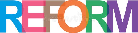 Reform word on white stock illustration. Illustration of adjustment ...