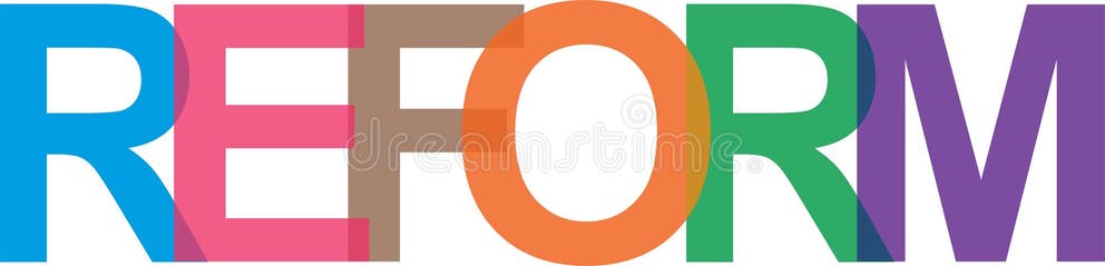 Reform word on white stock illustration. Illustration of adjustment ...