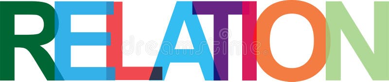 Relation word on white stock illustration. Illustration of connection ...