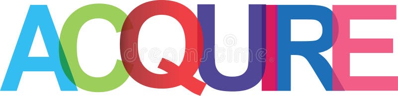 Acquire word on white stock illustration. Illustration of garner ...