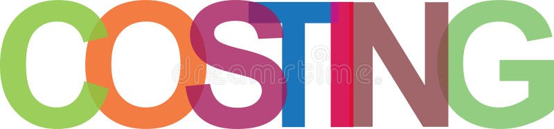 Costing word on white stock illustration. Illustration of management ...